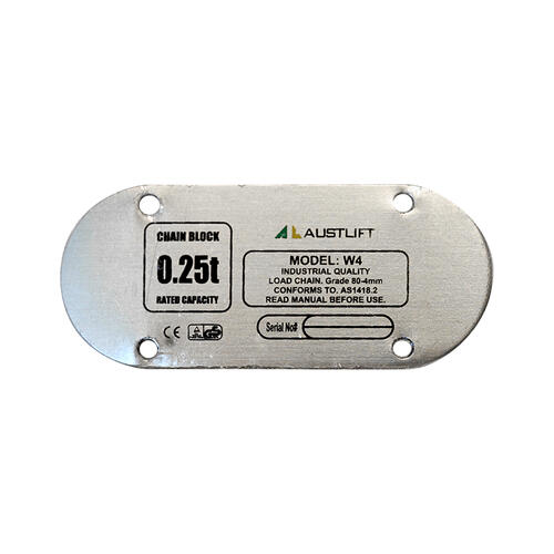 Data Plate Chain Block W4 | Austlift
