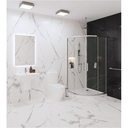 Elementi Evolve Round Sliding Tiled Shower - Corner Waste