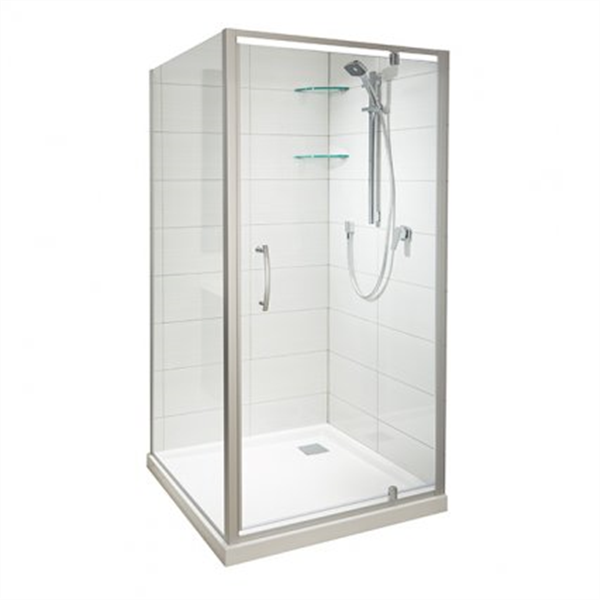 Athena Amara Square Tiled Shower Rear Waste - 1000x1000mm