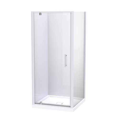 Athena Amara Square Shower Flat Wall - Centre Waste