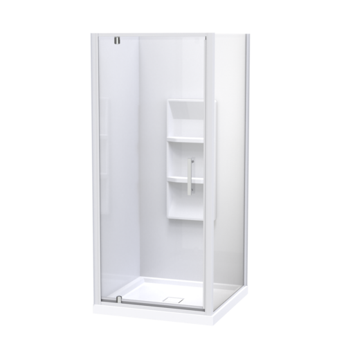 Athena Amara Square Shower Moulded Wall - 900x900mm