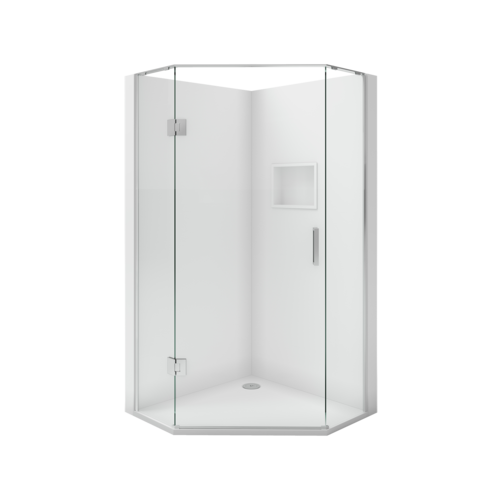 Atlantis Hydra Shower - Flat Wall and Hinged Door