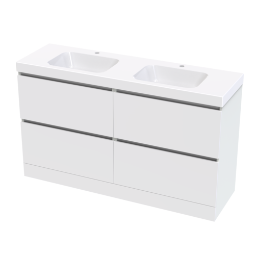 Athena Amara Vanity - Floor Standing, 4 Drawer, Double Bowl