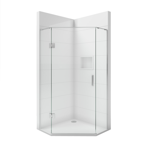 Atlantis Hydra Shower - Ellure Wall and Hinged Door