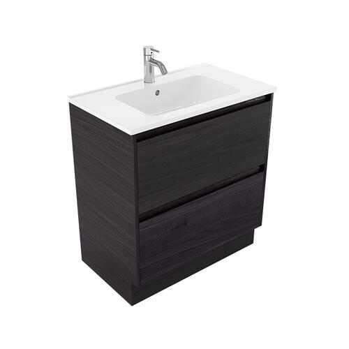 Elementi Novara Vanity - 760mm, Two Drawers | Polymarble Top