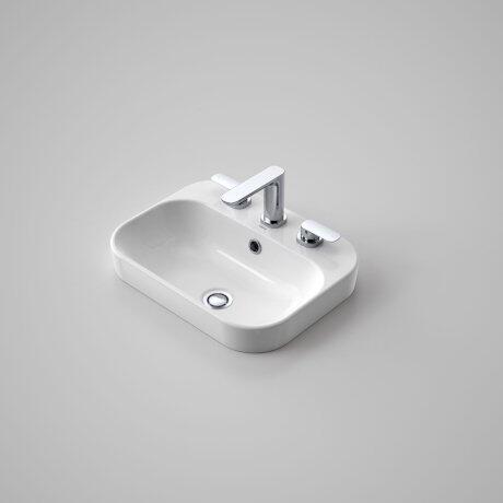 Caroma Luna Inset Basin 3TH - White, 450x350mm | Chesters