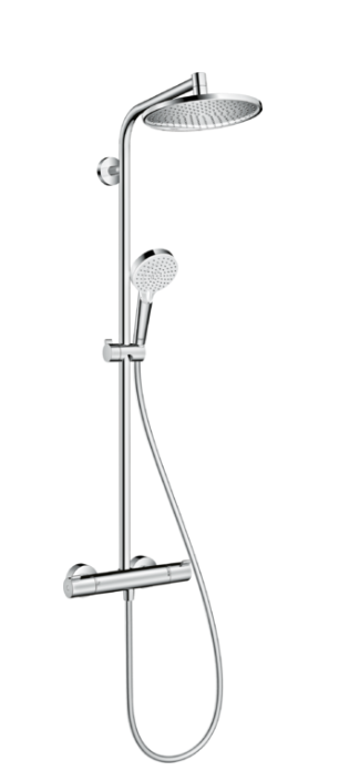 Hansgrohe Crometta S Column Shower with Thermostat Mixer