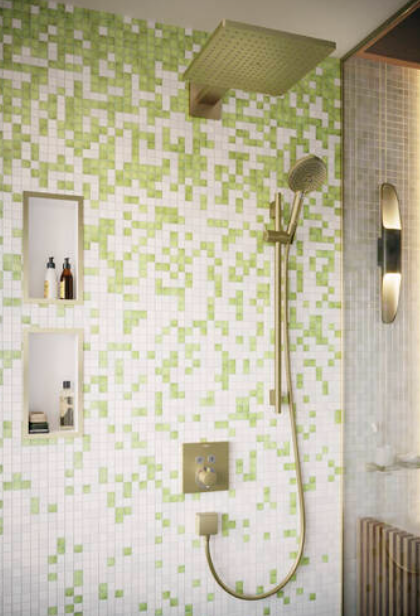 Hansgrohe Select E Slide Shower - Brushed Bronze | 900mm