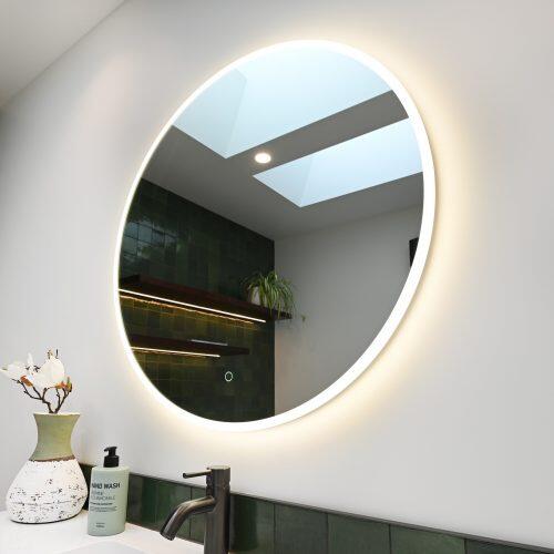 Athena Iluminar Round Mirror, Demister & LED - 690 & 800mm