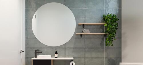 St Michel Solo Simple Mirror and Demister - Round Design