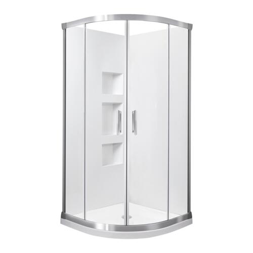 Englefield Topaz II Round Sliding Shower Side Recessed Wall