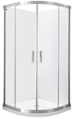 Englefield Topaz II Round Sliding Shower - Flat Wall