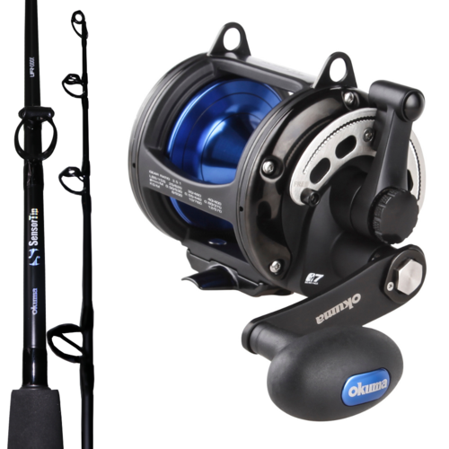 Okuma SLX Blue 30 Boat Reel 2-Speed Lever Drag - X-Factor II Landbased ...