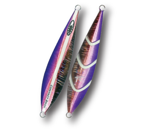 Ocean's Legacy Hybrid Contact 260g Rigged Slow Pitch Jig - Purple | Land & Sea