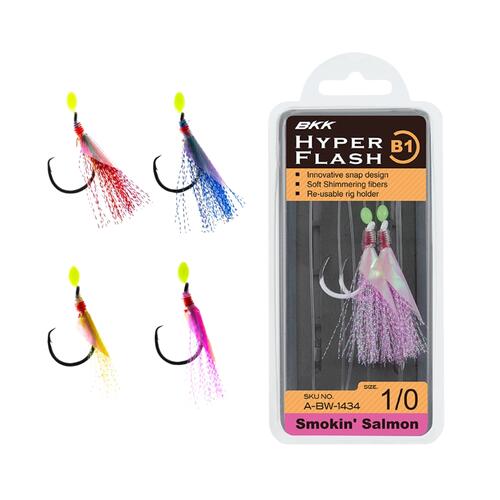 BKK Hyper Flash B1 Glow Circle Hook Flasher Rig 1/0 | Land & Sea