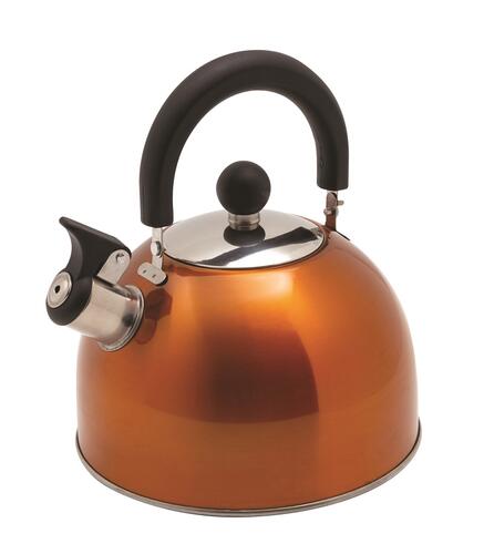 Kiwi Camping Whistling Kettle 2.5L - Orange | Land & Sea NZ