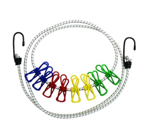 Kiwi Camping Expandable Clothes Line With Pegs Elastic Clothes Line ...