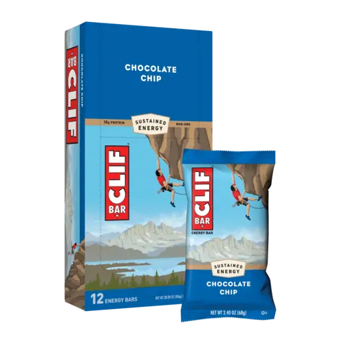 CLIF Box of 12 Energy Bars | Chocolate Chip | Land & Sea NZ