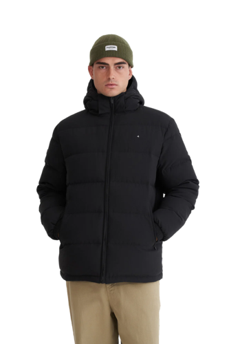 Huffer Men's Classic Down Puffer Jacket - Black | Land & Sea NZ