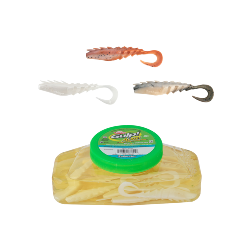 Berkley Gulp! Alive 4 Inch Nemesis Prawn Curl Tail Softbait Tub | Land ...