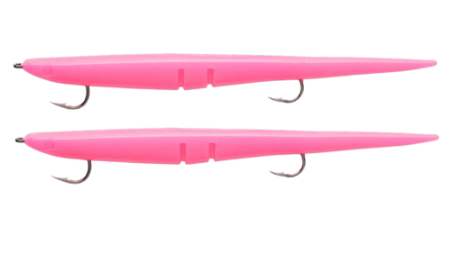 Lunker City Slug-Go Rigged Soft Bait 9" 2 Pack - Bubblegum | Land & Sea NZ