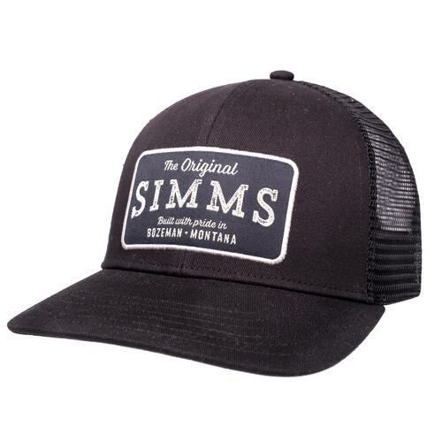 Simms Retro Patch Trucker - Black | Land & Sea