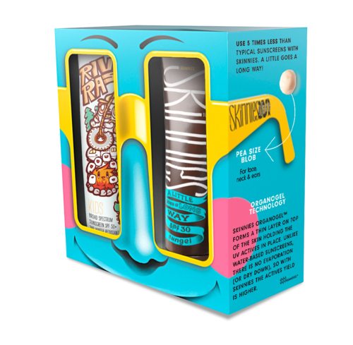 Skinnies Family Twin Pack - Sungel SPF30 100ml & River Rascal SPF50 ...