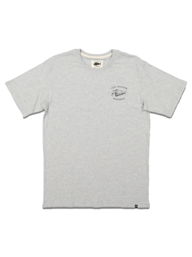 Just Another Fisherman Snapper Logo Tee - Grey Marle / Navy | Land & Sea NZ
