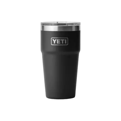 YETI Rambler 20 oz Stackable Cup - Black | Land & Sea NZ