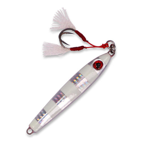 Ocean Angler Micro Weasel UV Jig - Silver / Lumo | Land & Sea