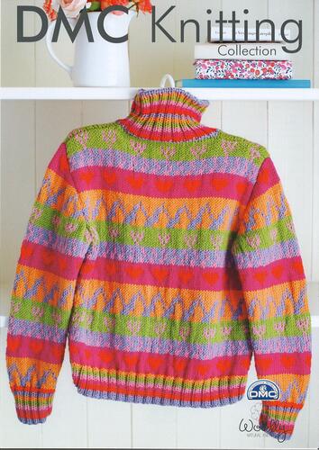 DMC Colourful Jumper - Knitting Pattern | The Ribbon Rose