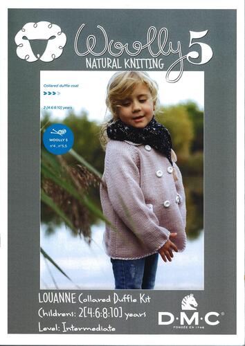 DMC Collared Duffle Coat - Knitting Pattern | The Ribbon Rose