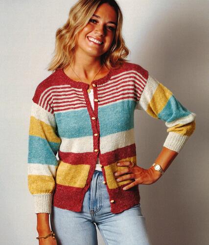 Alpaca Yarns 2014 Stripe Cardigan - Knitting Pattern | The Ribbon Rose