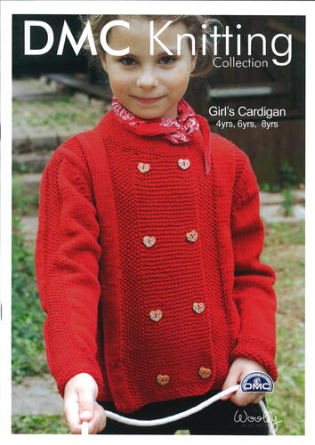 DMC 15292L2 Girl's Cardigan - Knitting Pattern | The Ribbon Rose
