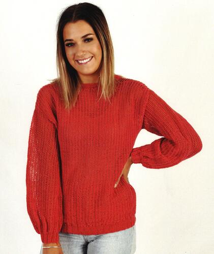 Alpaca Yarns 2431 Mesh Jumper - Knitting Pattern | The Ribbon Rose