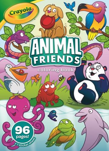 Crayola Animal Friends Coloring Book With Stickers 96pg | The Ribbon Rose