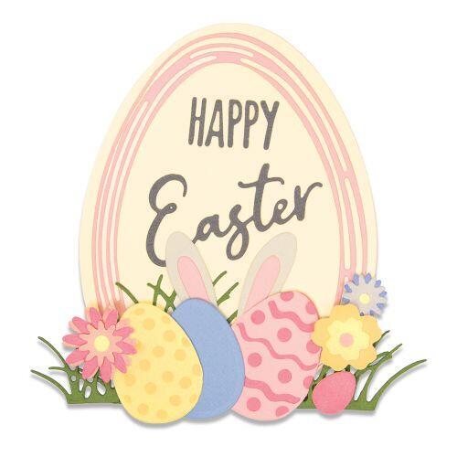 Sizzix Thinlits Die Set 17PK - Easter Sentiments | The Ribbon Rose