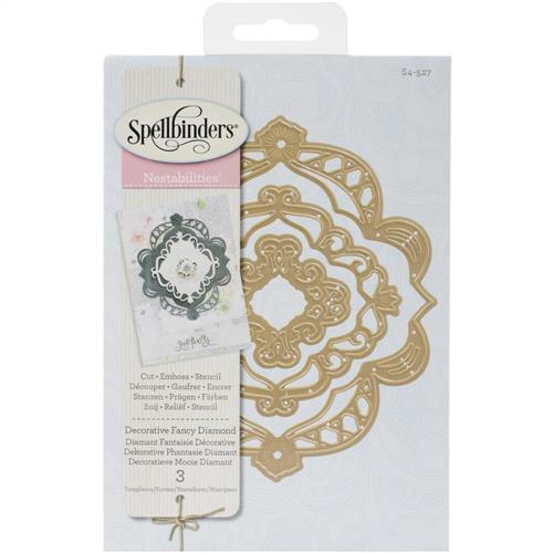 Spellbinders Fancy Diamond - Nestabilities Dies | The Ribbon Rose