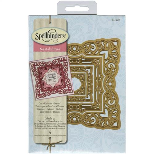 Spellbinders Labels 42 - Nestabilities 4pc | The Ribbon Rose