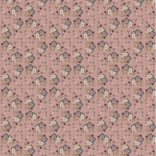 Nutex Lynette Anderson Garden of Flowers - Birdhouse Dusky Pink | The ...