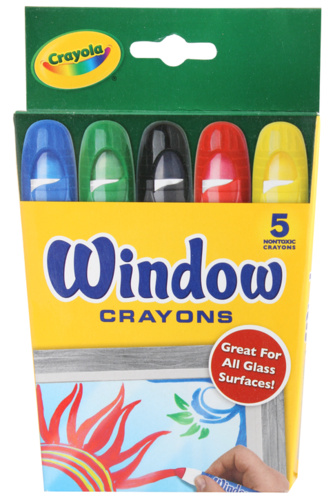 Crayola Washable Window Crayons 5pk | The Ribbon Rose