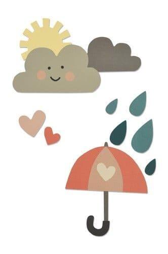 Sizzix Thinlits Die Set 13pk - Rainy Days & Sunshine | The Ribbon Rose