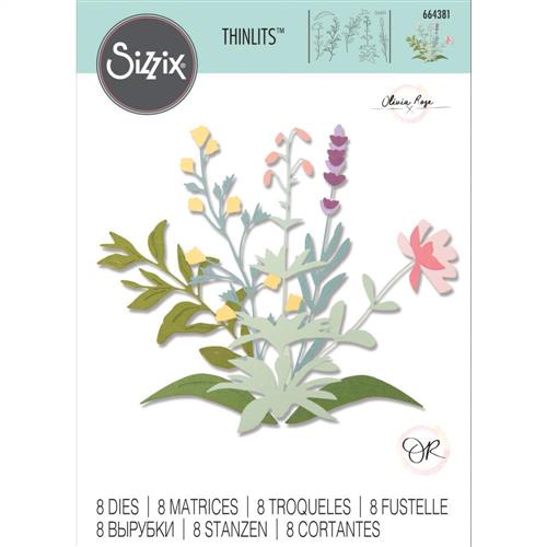 Sizzix Thinlits Die Set 8PK Spring Stems | The Ribbon Rose