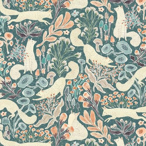 Figo Thicket & Bramble - Fox Teal | The Ribbon Rose