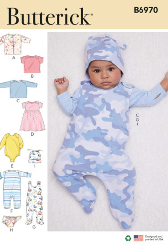 Butterick Sewing Pattern Infants' Jacket, Tops, Dress, Rompers B6970 ...