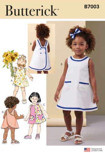 Butterick Sewing Pattern Toddlers' Dresses and Panties B7003 | The ...