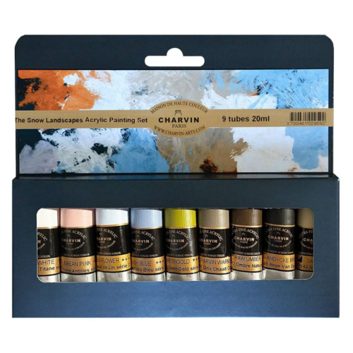 Charvin Snow Lanscapes Acrylic Painting Set | The Ribbon Rose