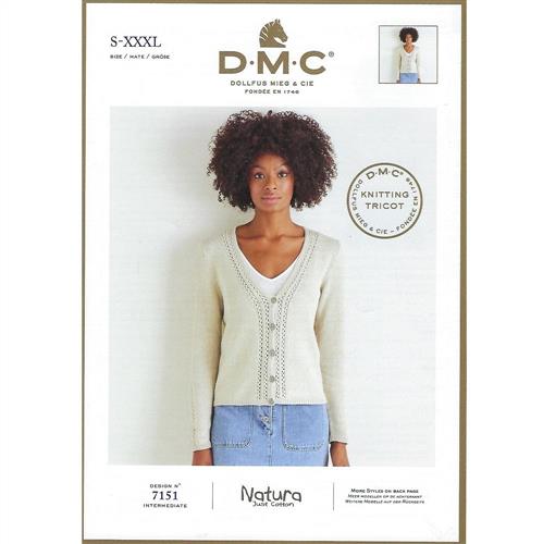 DMC 7151 - Cardigan - Knitting Pattern | The Ribbon Rose