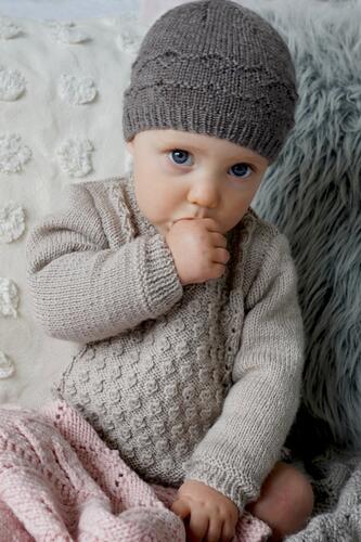 Lisa F Baby Cakes BC100 Everleigh Sweater and Hat Knitting Pattern ...