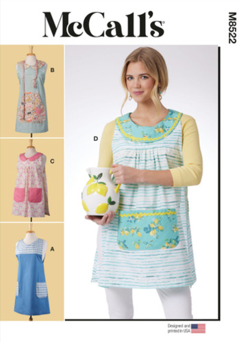 McCalls Sewing Pattern Misses' Cobbler Aprons M8522 | The Ribbon Rose